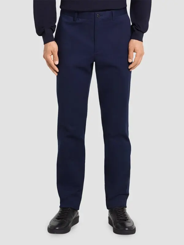 Theory Zaine Cotton Straight-leg Pants - Baltic