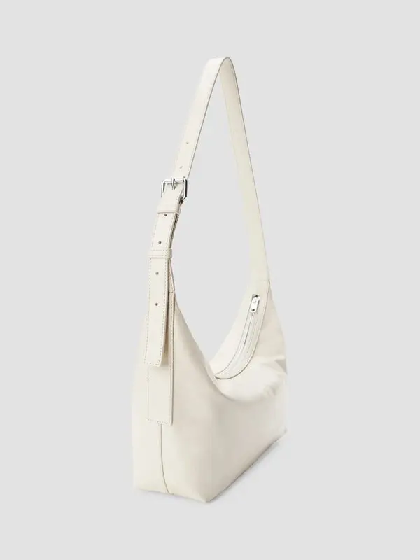 Alexander Wang Punch Leather Shoulder Bag - Vanilla