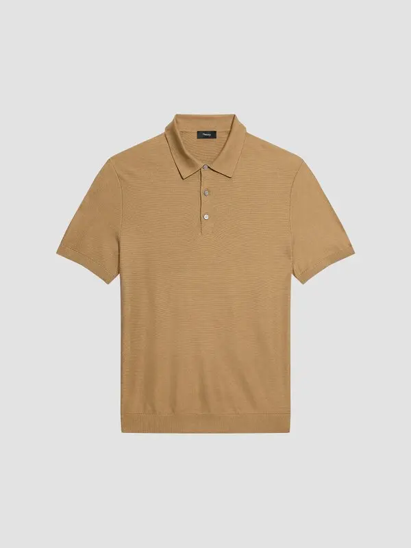 Theory Silk-cotton Polo Shirt