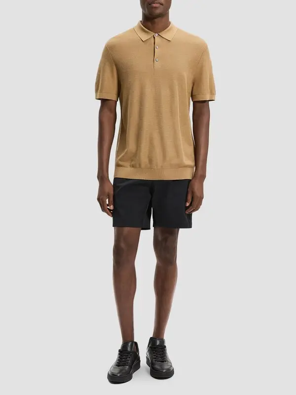 Theory Silk-cotton Polo Shirt
