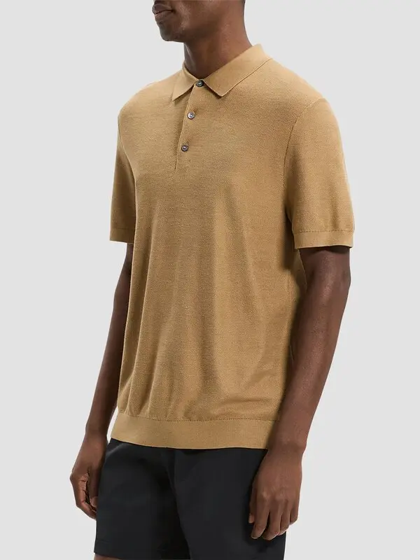 Theory Silk-cotton Polo Shirt