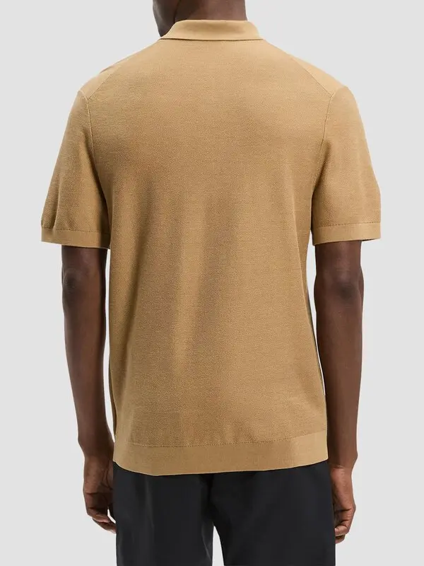 Theory Silk-cotton Polo Shirt
