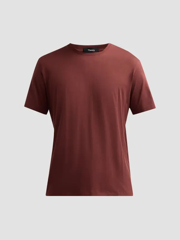 Theory Precise Cotton T-shirt - Deep Auburn