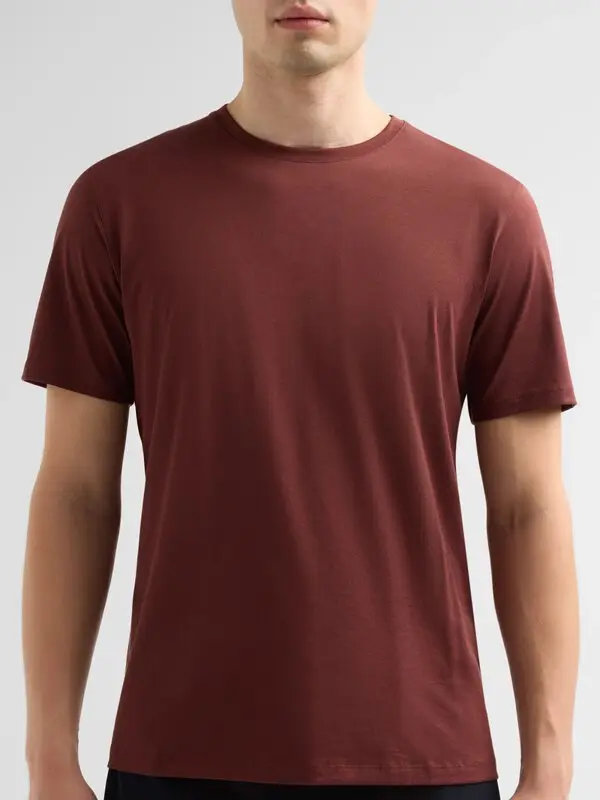 Theory Precise Cotton T-shirt - Deep Auburn