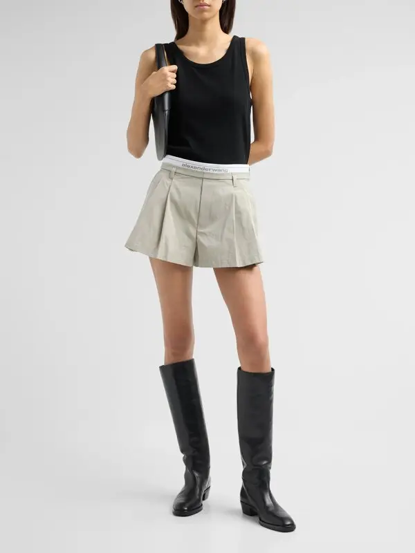 Alexander Wang Logo Elastic High-rise Shorts