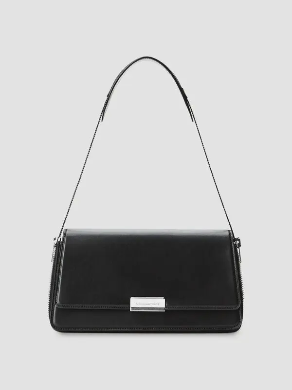 Alexander Wang Siren Medium Leather Shoulder Bag - Black