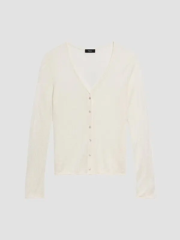 Theory Jersey Edge Sheer Cardigan
