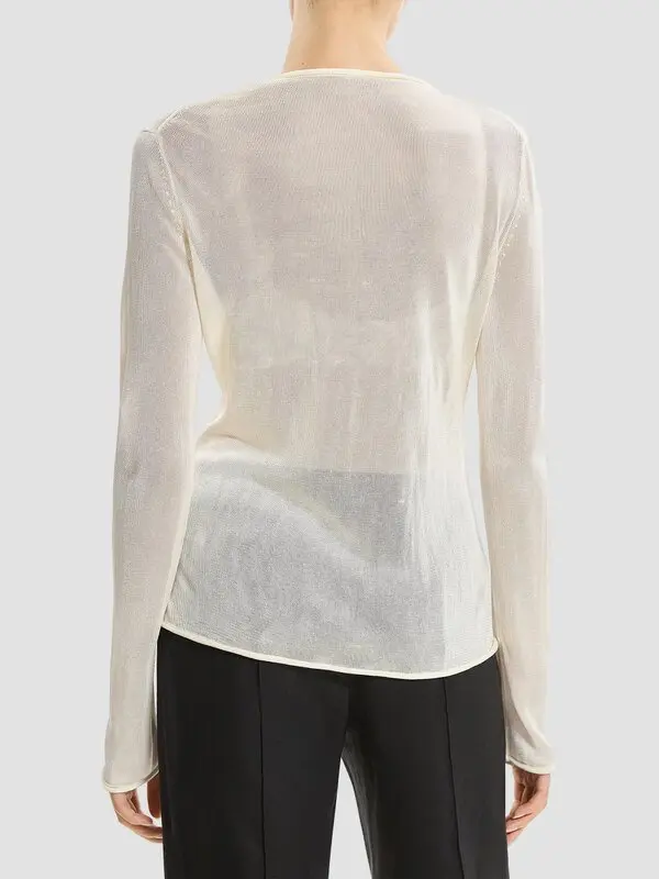 Theory Jersey Edge Sheer Cardigan