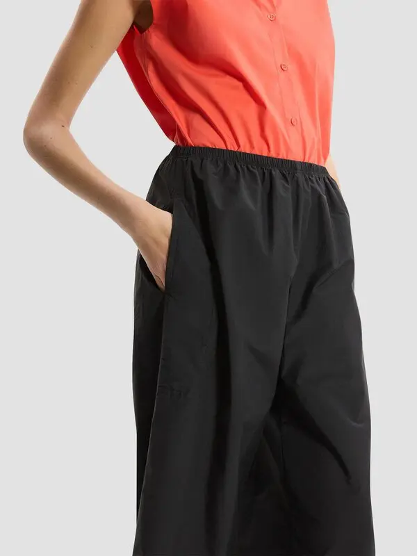 Theory Cotton-blend Wide-leg Crop Pants