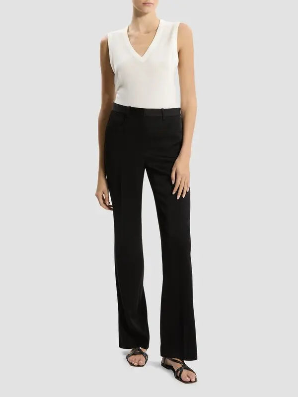 Theory Satin Straight-leg Pants