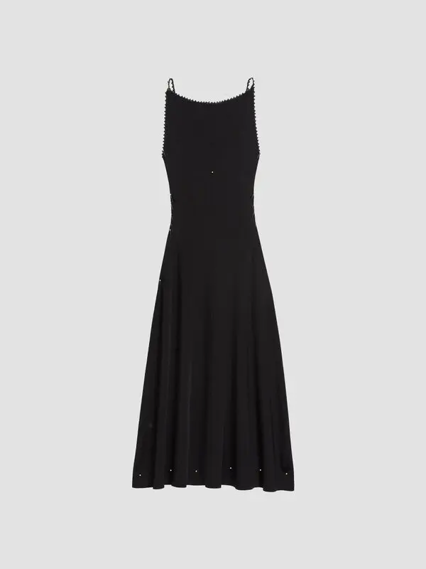 Theory Square Neck Midi Dress - Black