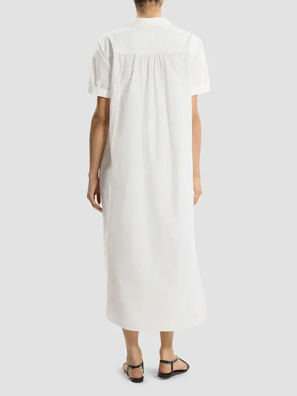 Theory Cotton-blend Shift Maxi Dress