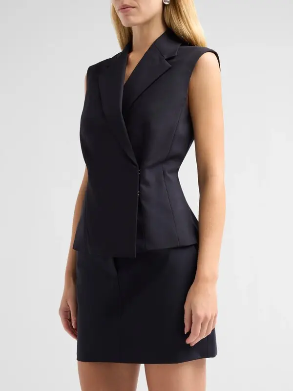 Theory Hourglass Blazer Vest - Deep Navy