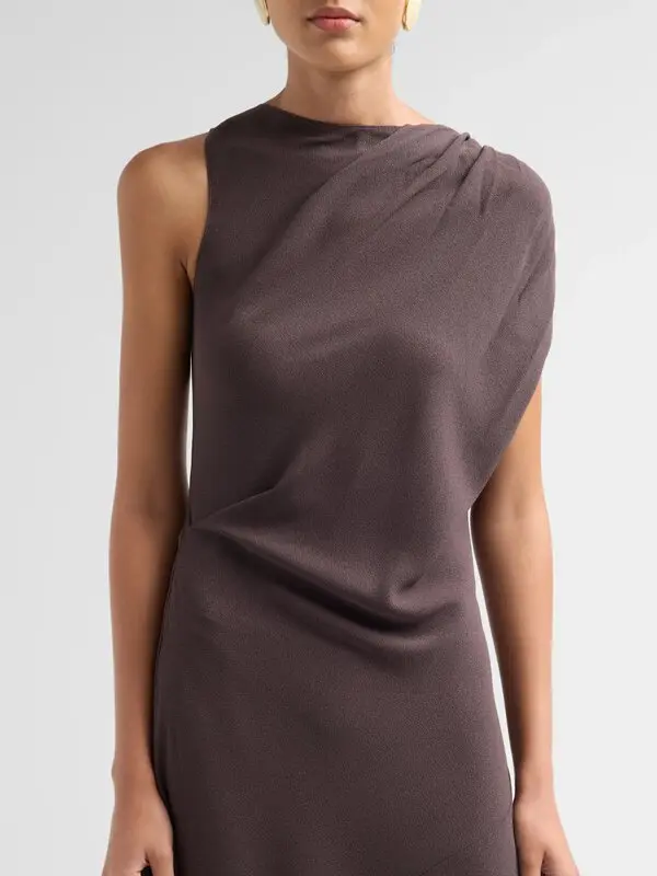Theory Twisted Shoulder Midi Dress