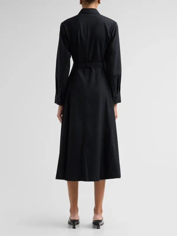 Theory Fit & Flare Midi Shirtdress