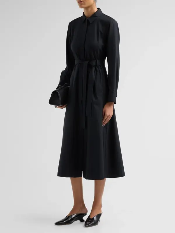 Theory Fit & Flare Midi Shirtdress