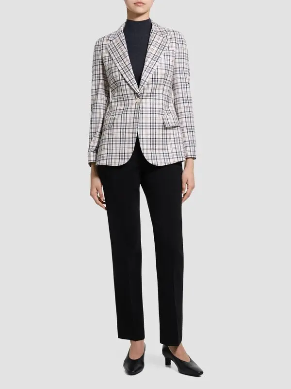 Theory Lynnia Plaid Blazer