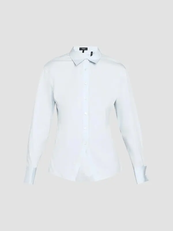 Theory Tailored Cutaway Shirt - Cool Fog