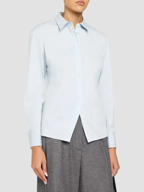 Theory Tailored Cutaway Shirt - Cool Fog