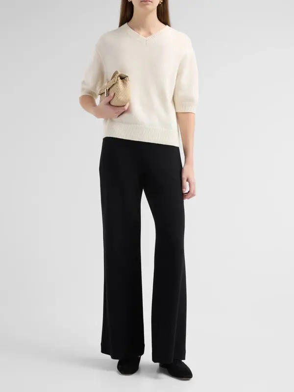 Theory Cashmere Crop Sweater - Ivory