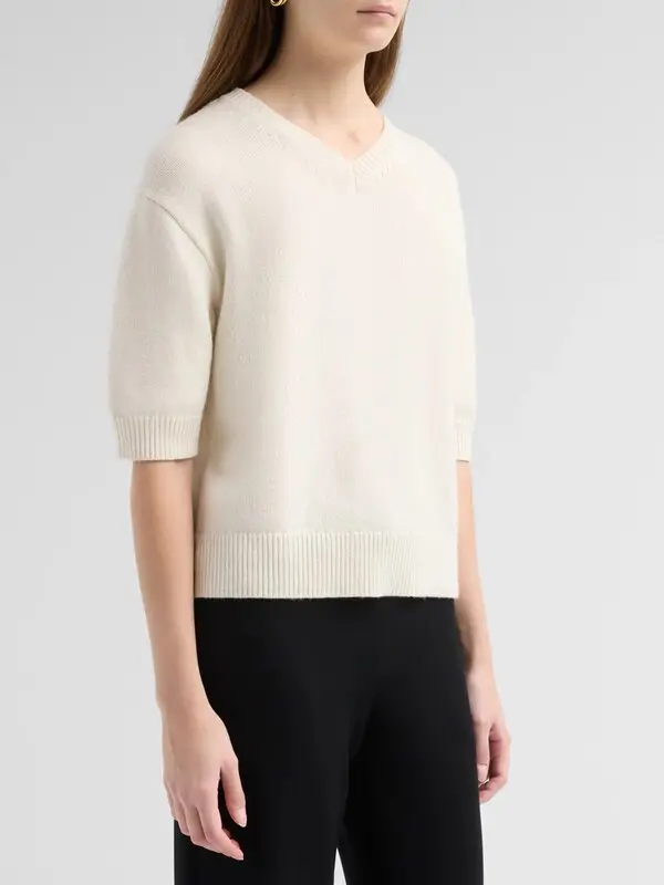 Theory Cashmere Crop Sweater - Ivory