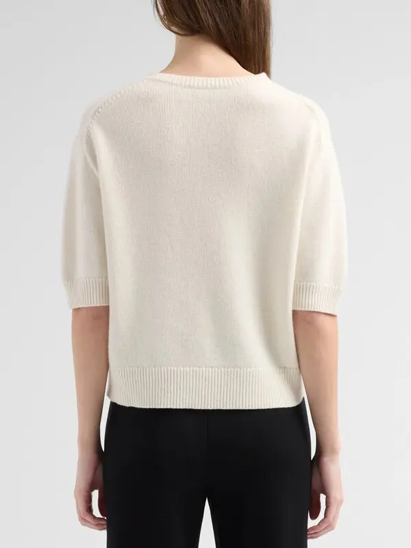 Theory Cashmere Crop Sweater - Ivory