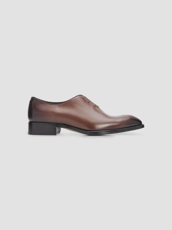 TOM FORD Vincent Burnished Leather Lace-up Oxfords