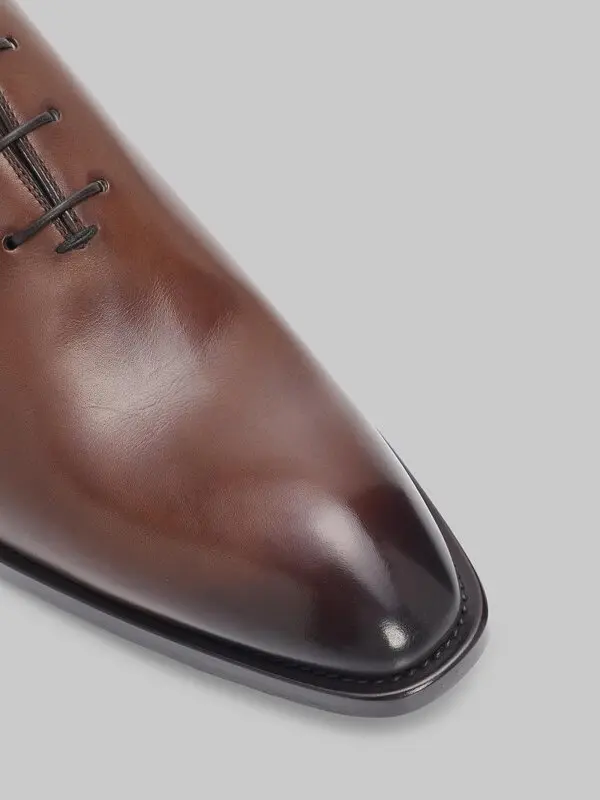 TOM FORD Vincent Burnished Leather Lace-up Oxfords