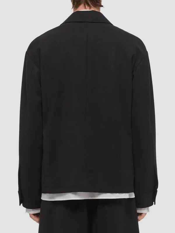 Helmut Lang Wool Gabardine Suiting Shirt Jacket