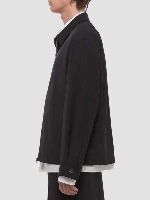Helmut Lang Wool Gabardine Suiting Shirt Jacket
