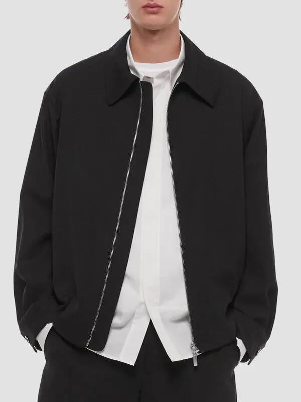 Helmut Lang Wool Gabardine Suiting Shirt Jacket