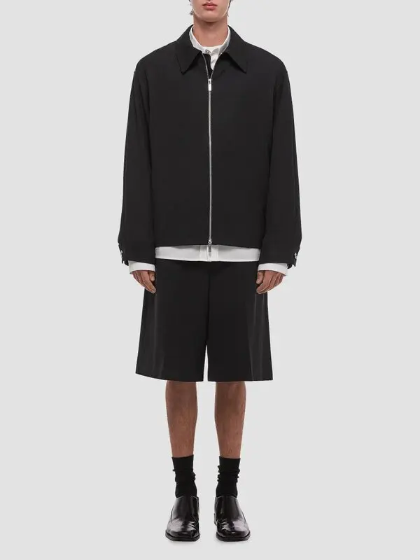Helmut Lang Wool Gabardine Suiting Shirt Jacket