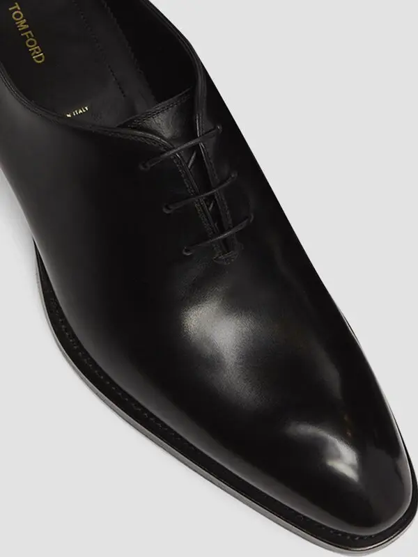 TOM FORD Vincent Burnished Leather Oxfords