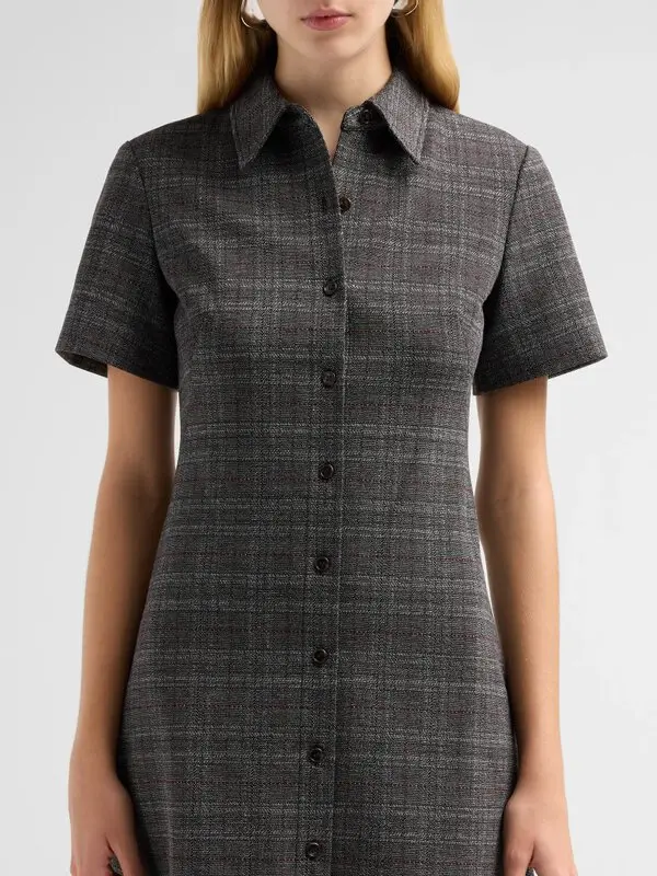 Theory Glen Check A-line Mini Dress
