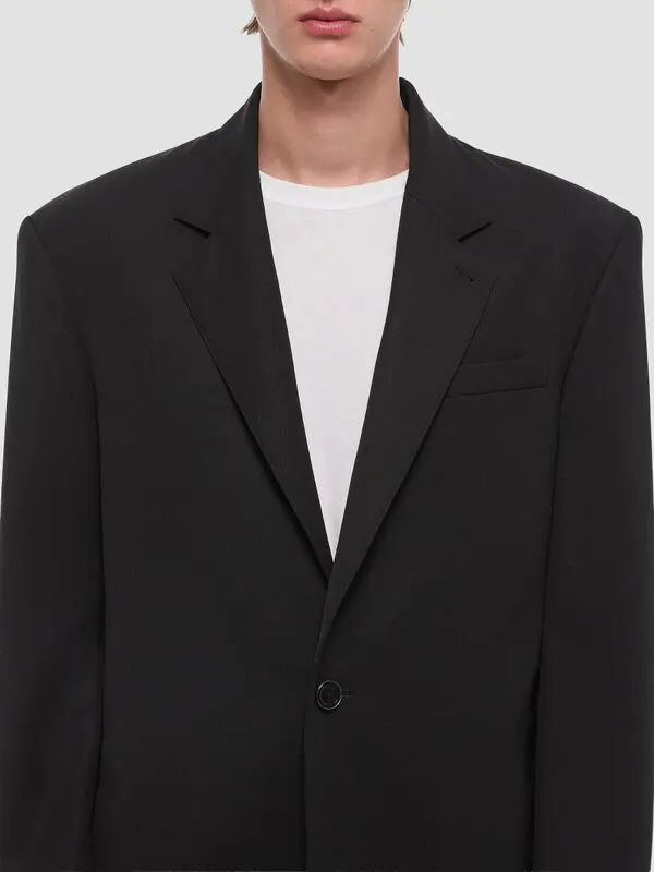 Helmut Lang Wool Gabardine Relaxed-fit Blazer