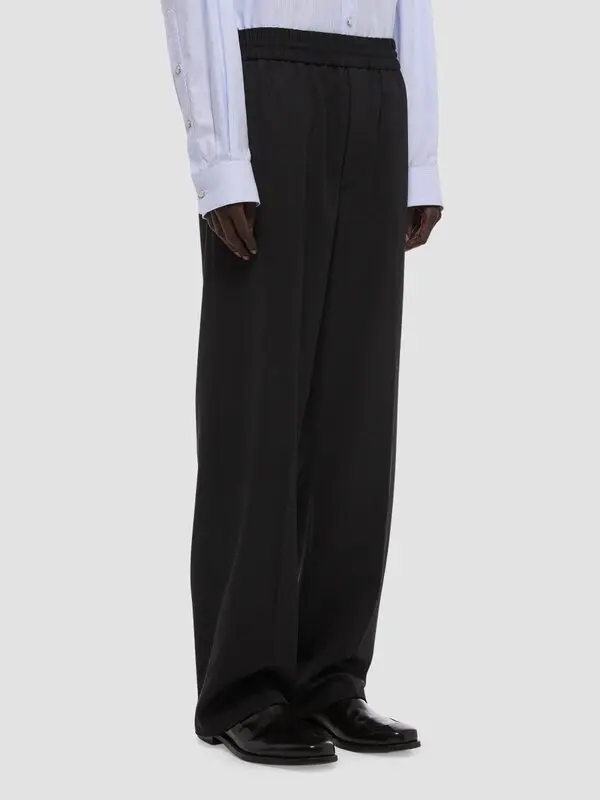 Helmut Lang Hl001 Wool Gabardine Pull-on Trousers