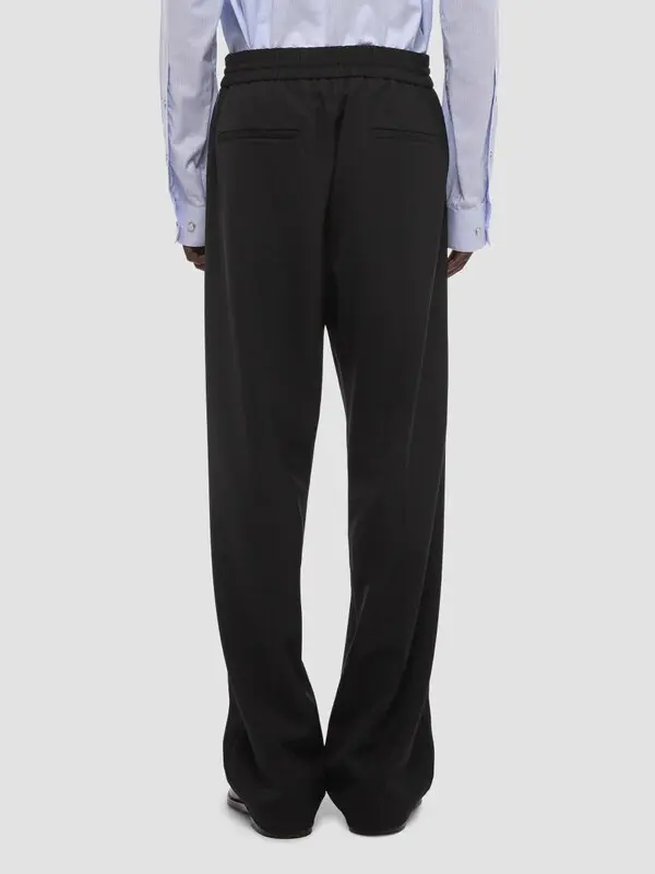 Helmut Lang Hl001 Wool Gabardine Pull-on Trousers