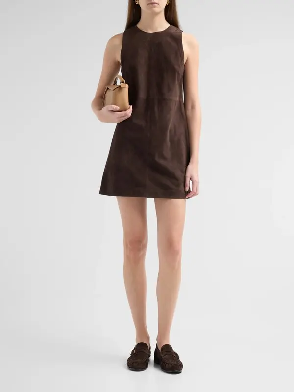 Theory Suede Shift Mini Dress