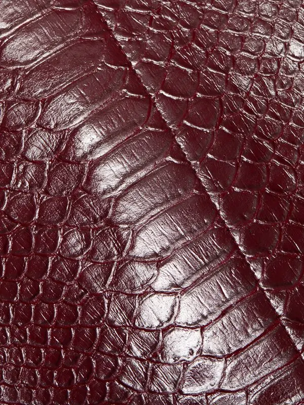 TOM FORD Snake-embossed Leather Biker Coat