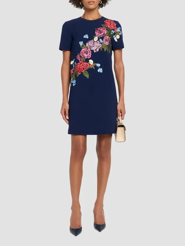 Carolina Herrera Floral Shift Mini Dress