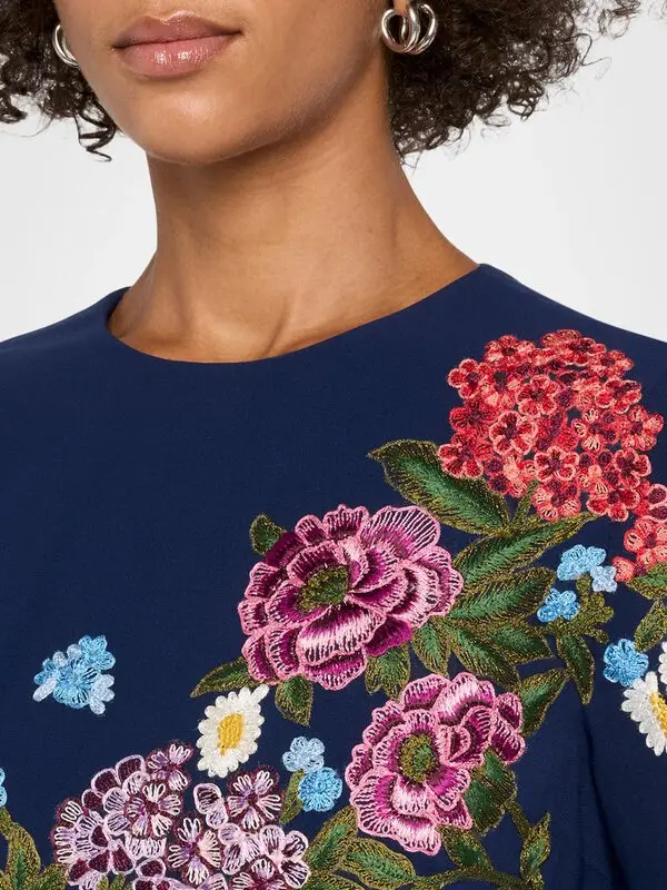 Carolina Herrera Floral Shift Mini Dress