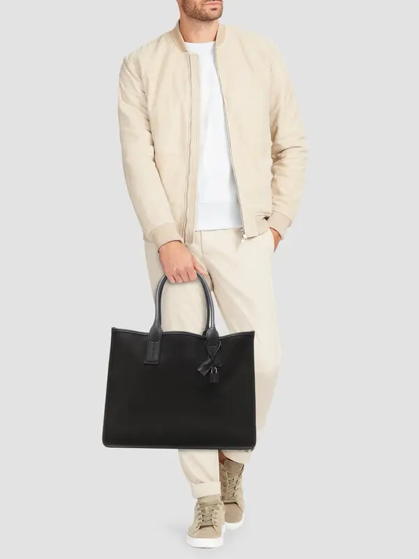 TOM FORD Canvas & Leather East-west Tote Bag