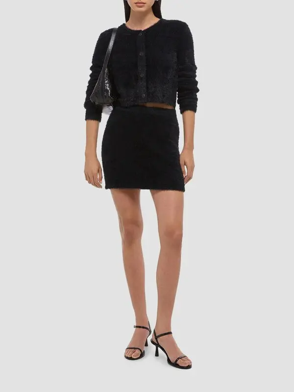 Helmut Lang Fitted Eyelash Miniskirt