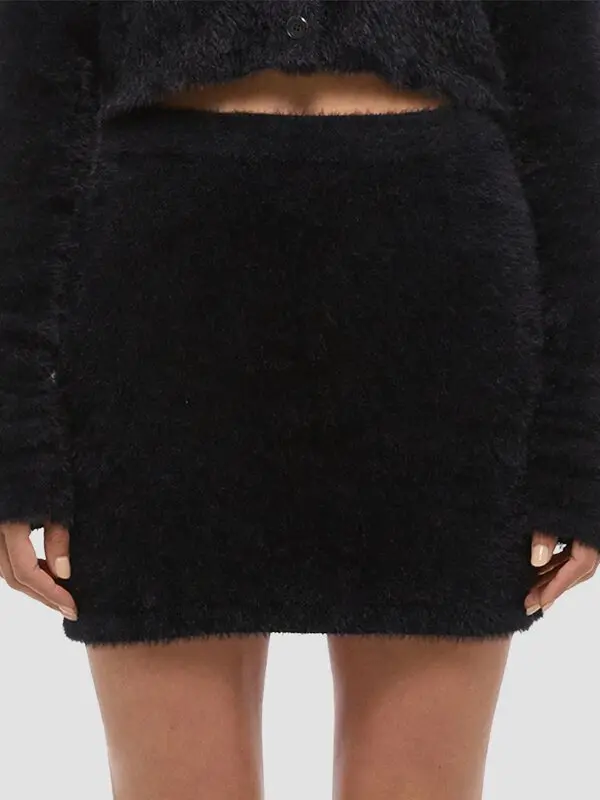 Helmut Lang Fitted Eyelash Miniskirt