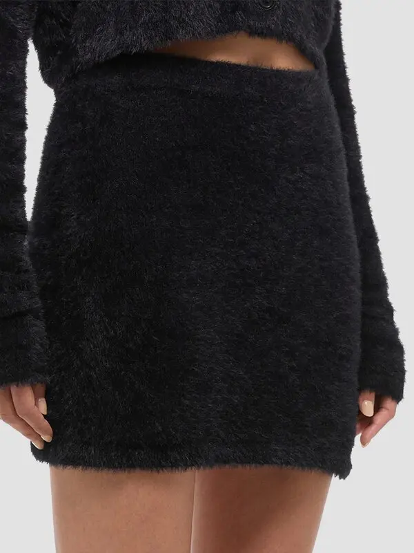 Helmut Lang Fitted Eyelash Miniskirt
