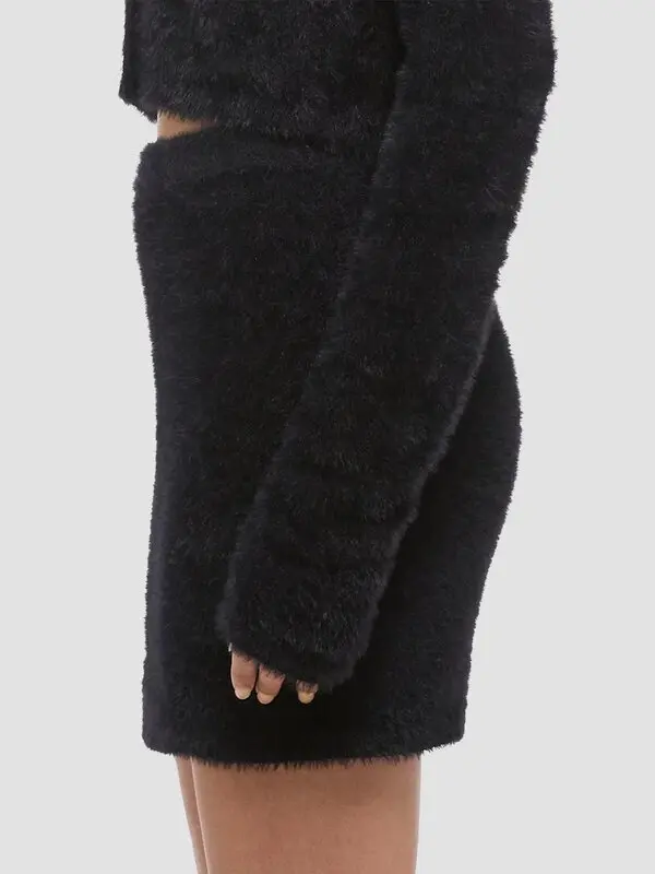 Helmut Lang Fitted Eyelash Miniskirt