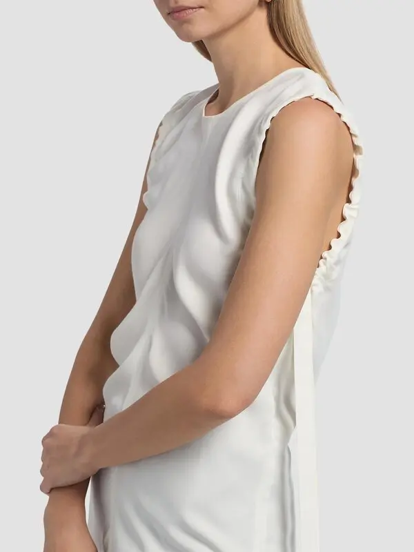 Helmut Lang Ruched Sleeveless Top