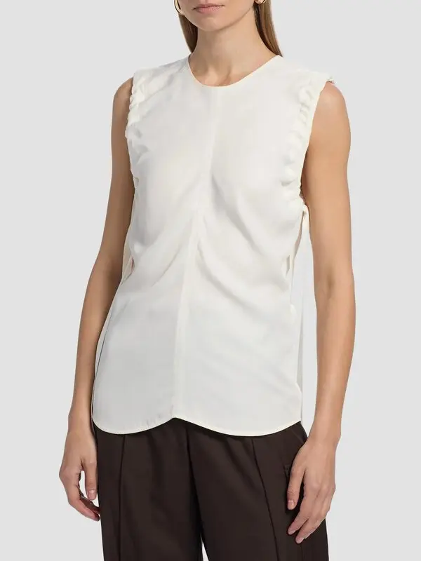 Helmut Lang Ruched Sleeveless Top