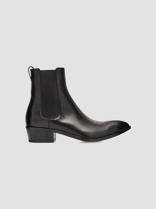 TOM FORD Burnished Leather Chelsea Boots