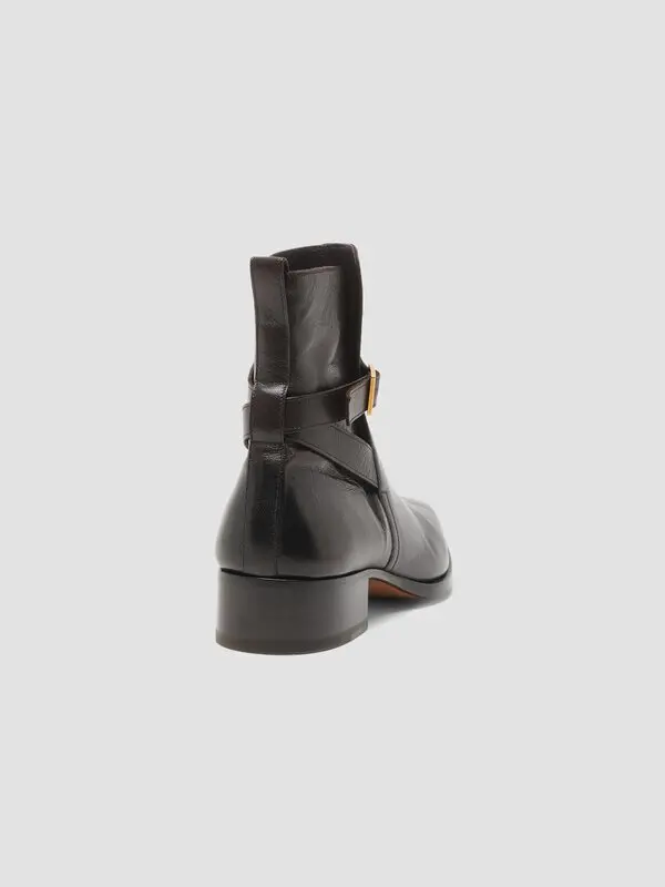 TOM FORD Hainaut Supple Grain Buckle Ankle Boots